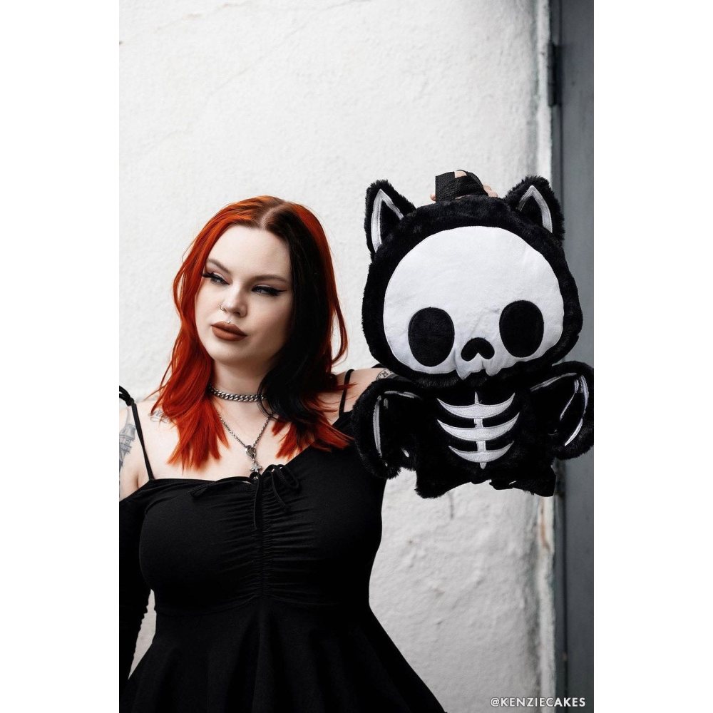 Vampire Freaks Vampire Freaks - Bony Bat Plush Sac à dos - Noir/Blanc